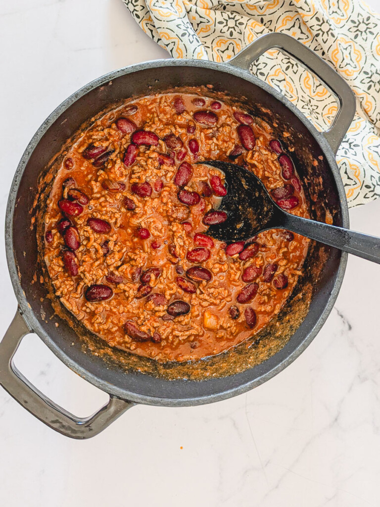 Easy Ground Beef and Kidney Beans - Thermo Spoons